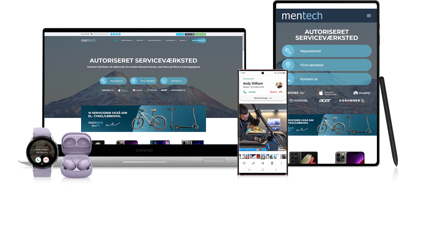 Reparation of Samsung products - Mentech A/S